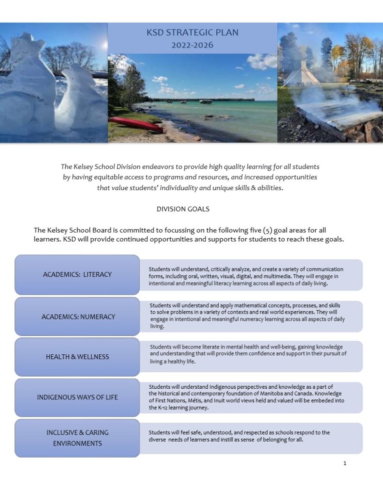 Strategic Plan – Kelsey School Division