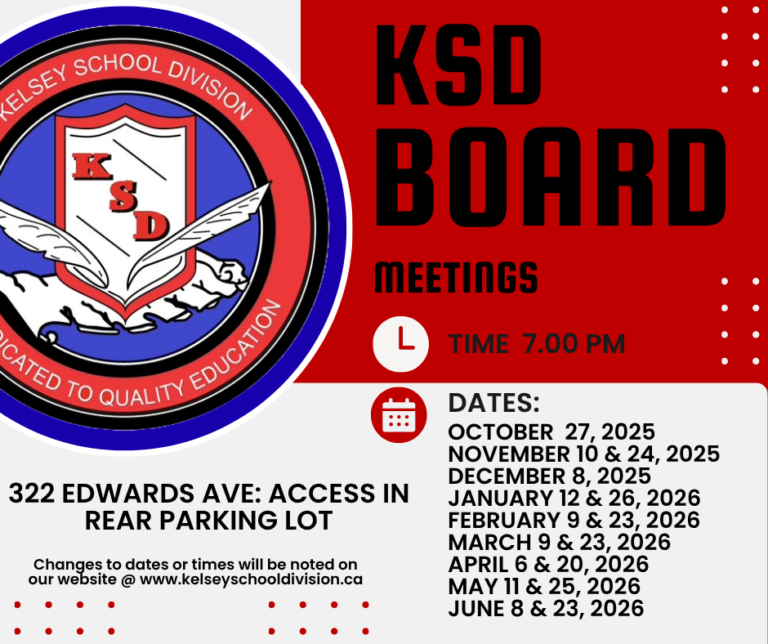 KSD Board Meetings – Kelsey School Division